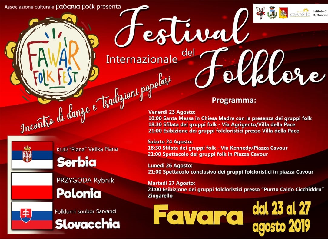 Gruppi Folk a Favara con il “Fawar Folk Fest” dal 23 al 27 agosto ...